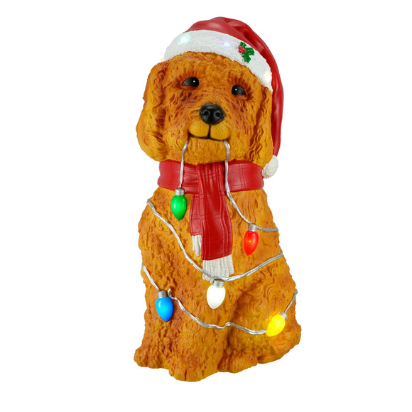 Holiday Time | Holiday | 3 Goldendoodle Blow Mold Christmas Brown Dog ...